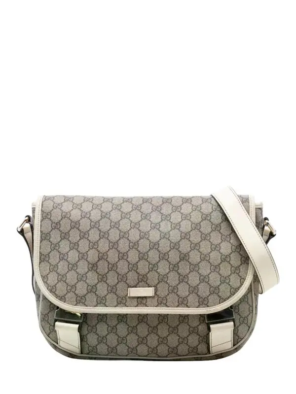 Gucci Gg Supreme Crossbody Bag - Brown
