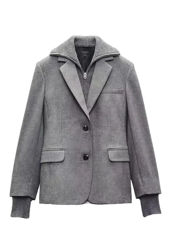 Rag & Bone Frank Ribbed Blazer - Grey