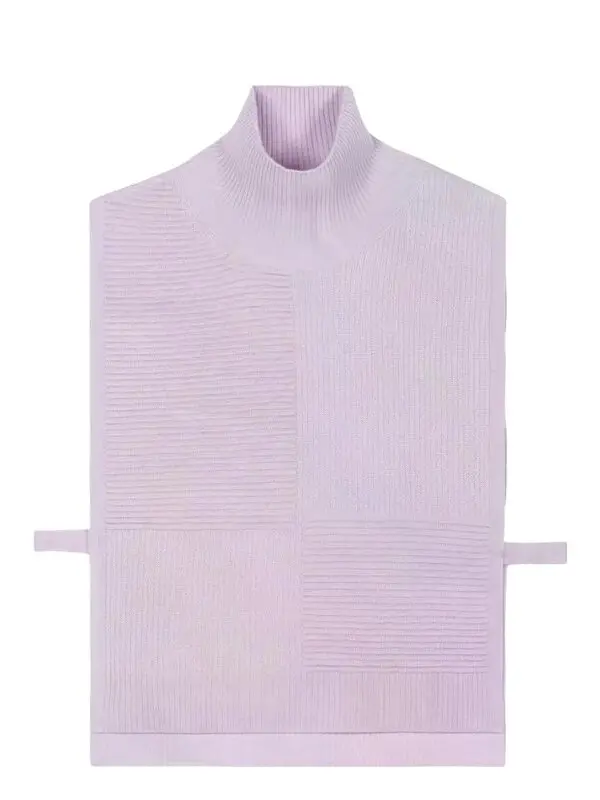 Eric Bompard Ottoman Ribbed Knit Top - Purple