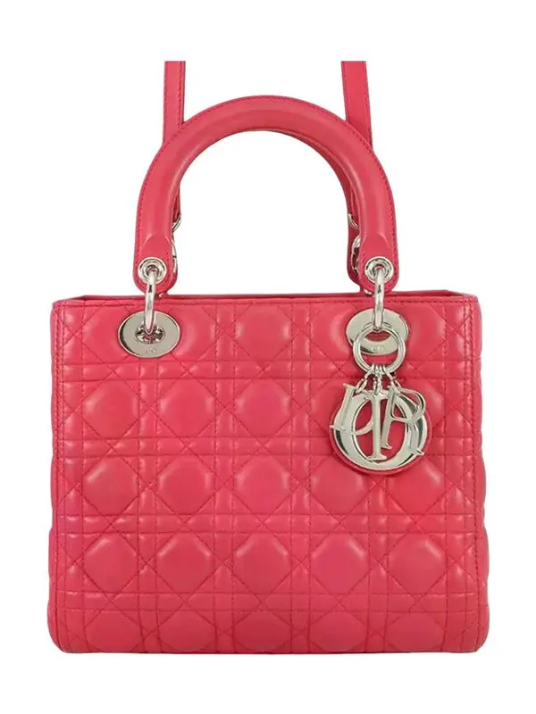Dior 2010-2015 Medium Lady Satchel - Pink
