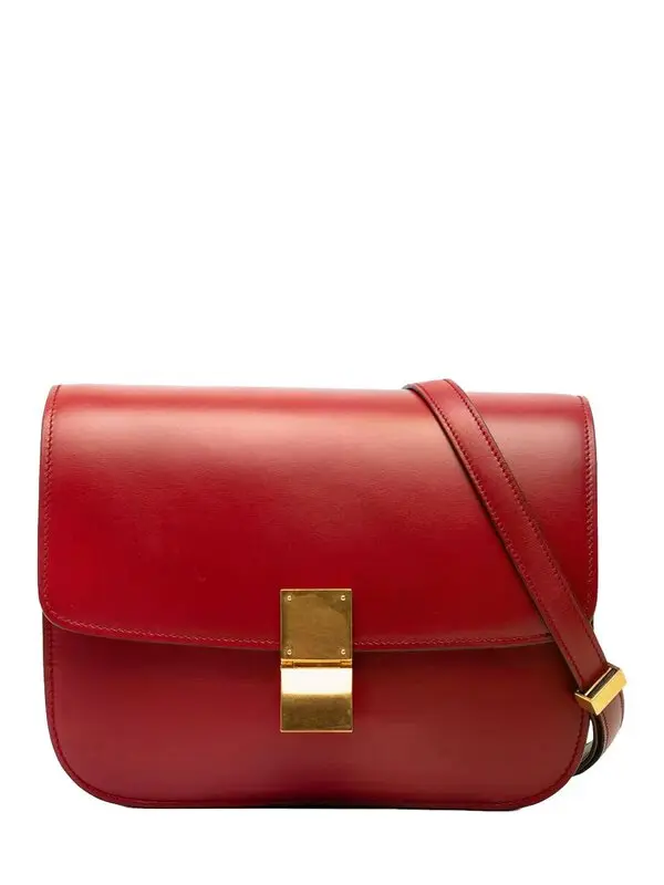 Celine 2012 Medium Classic Box Bag - Red