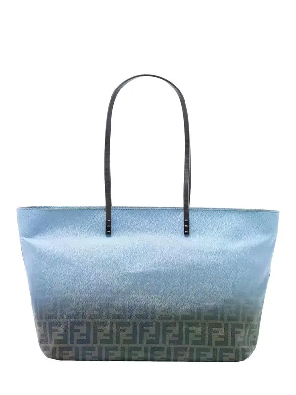 Fendi Medium Ombre Zucca Spalmati Roll Tote Bag - Blue