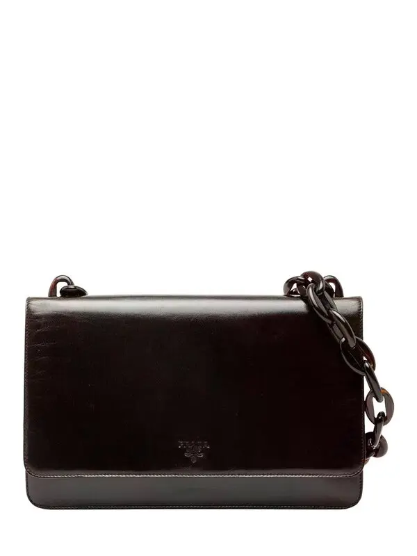 Prada Madras Swing Chain Shoulder Bag - Brown