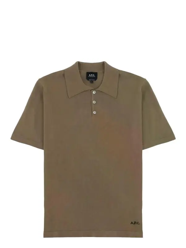 A.p.c. Logo-detail Polo Shirt - Brown