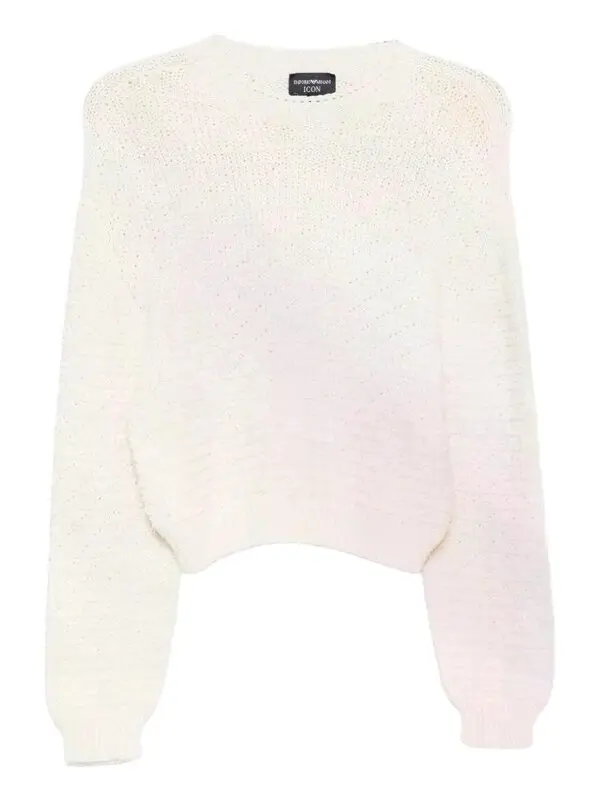 Emporio Armani Textured Knit Sweater - Neutrals