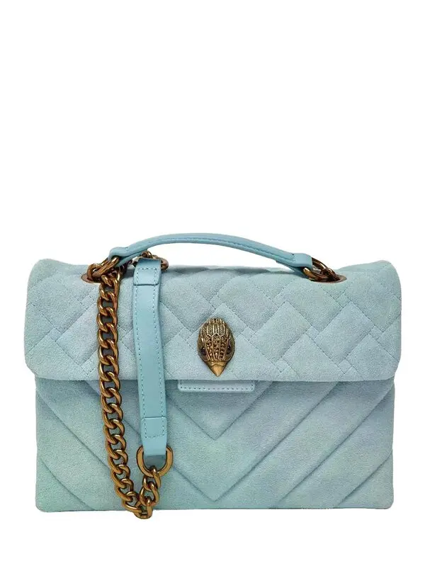 Kurt Geiger Quilted Chevron Shoulder Bag - Blue