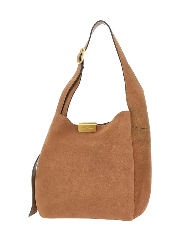 GIANNI CHIARINI Luz Suede Shoulder Bag - Brown