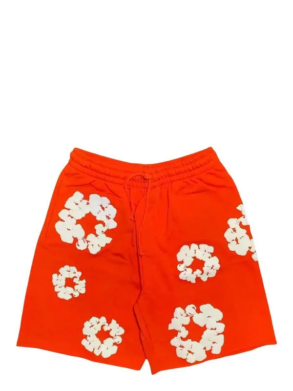 DENIM TEARS Wreath Track Shorts - Orange