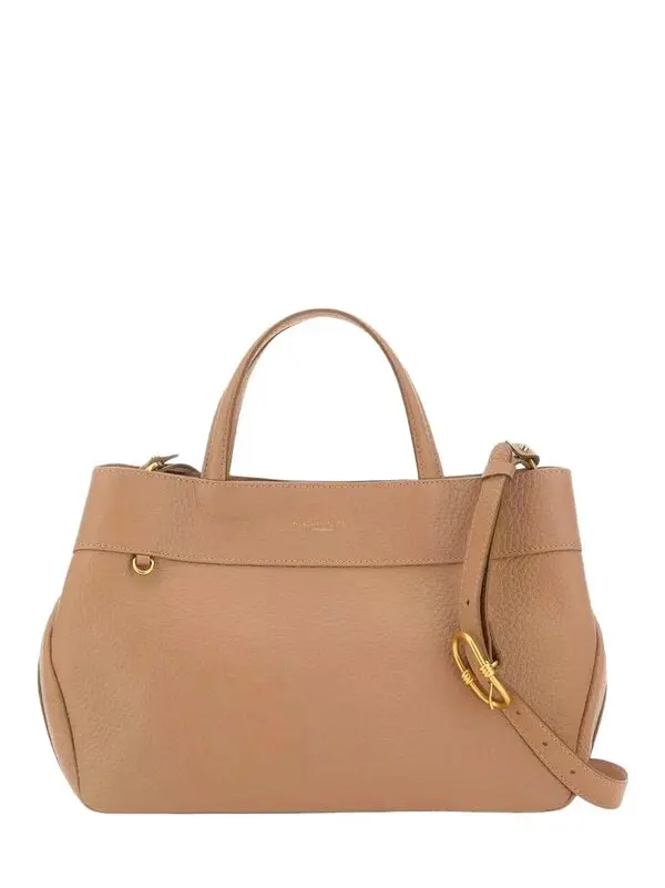 GIANNI CHIARINI Selena Hammered Tote Bag - Neutrals