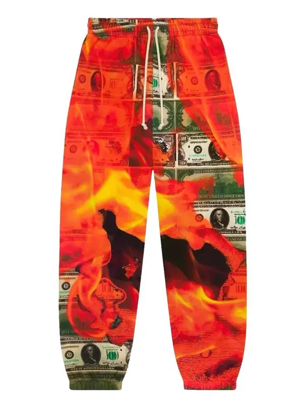 DENIM TEARS Burn It All Printed Track Pants - Orange