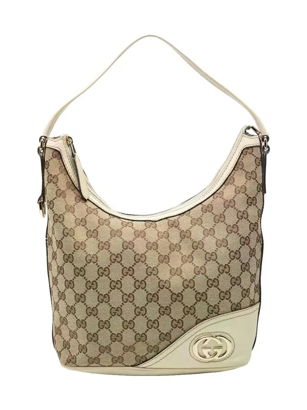 Gucci Gg Canvas Britt Shoulder Bag - Brown