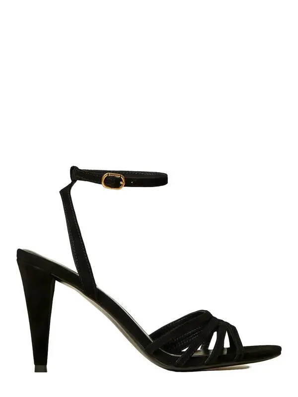 TWINSET Suede Buckle-strap Sandals - Black