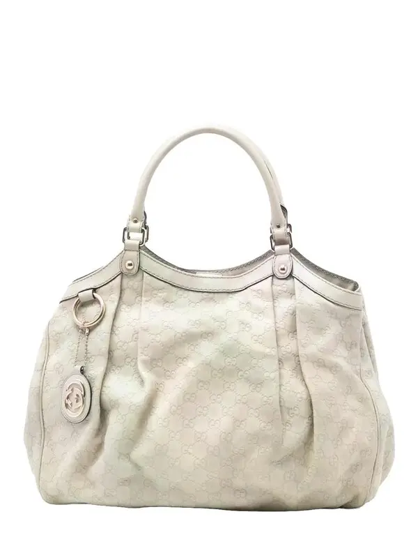 Gucci Large Sissima Sukey Tote Bag - White
