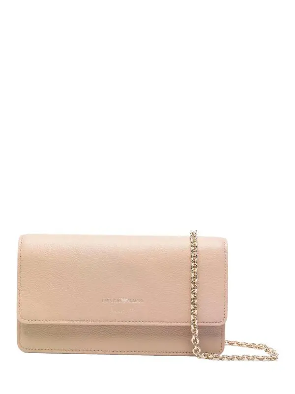 Emporio Armani Chain Leather Clutch - Neutrals