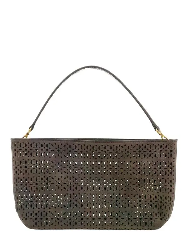 GIANNI CHIARINI Mashup Perforated Shoulder Bag - Brown