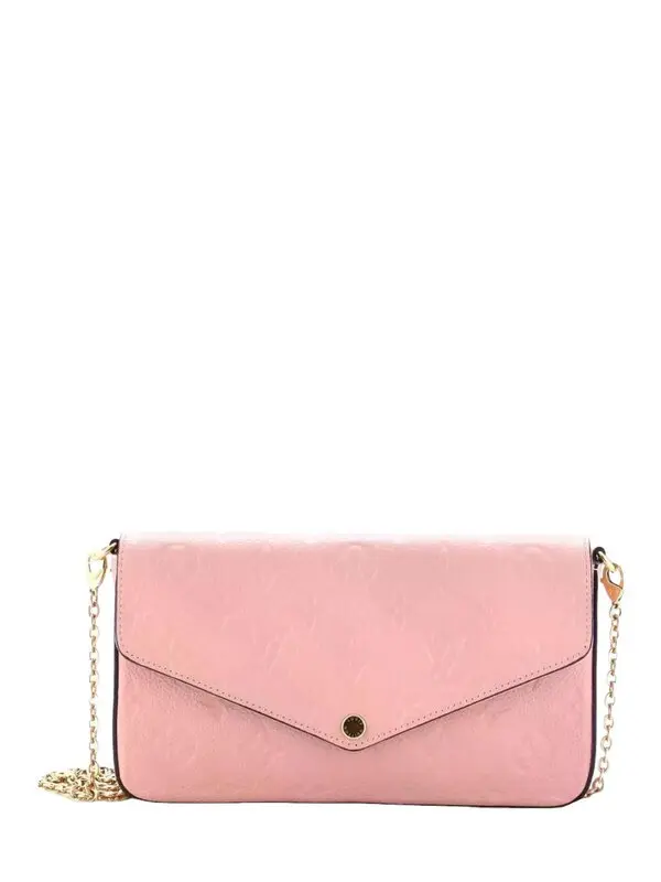 LOUIS VUITTON Felicie Pochette Monogram Empreinte Leather - Pink