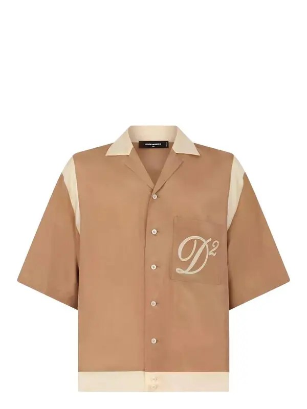 Dsquared2 Bowling Silk Shirt - Brown
