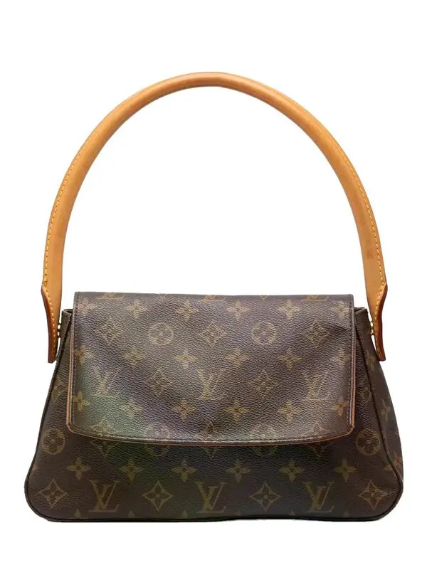 LOUIS VUITTON 2001 Monogram Mini Looping Shoulder Bag - Brown
