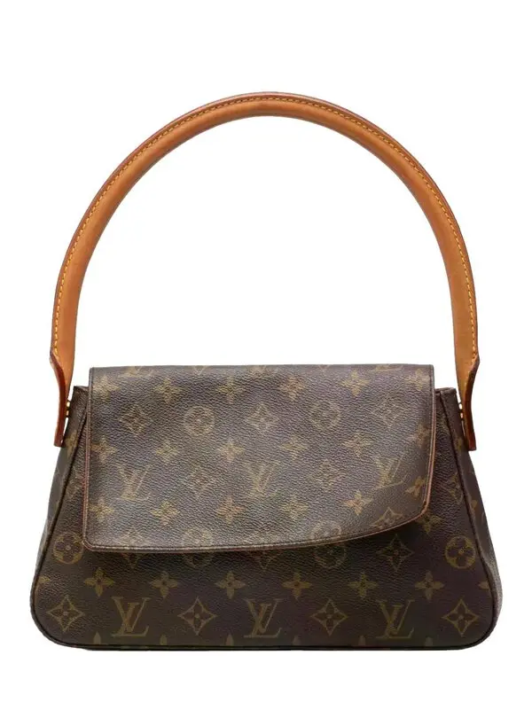 LOUIS VUITTON 2001 Monogram Mini Looping Shoulder Bag - Brown