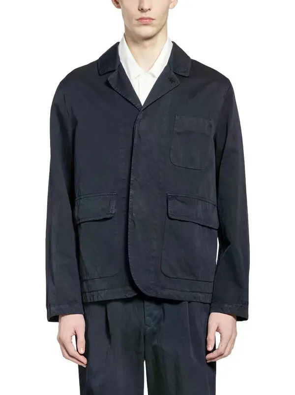 MASSIMO OSTI STUDIO Pocket Gabardine Blazer - Black