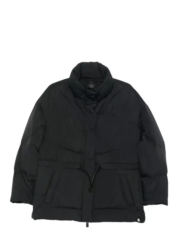 Bacon Padded Coat With Drawstring - Black