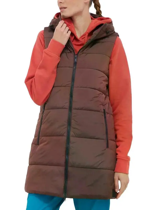 JACK WOLFSKIN Hooded Padded Coat - Brown