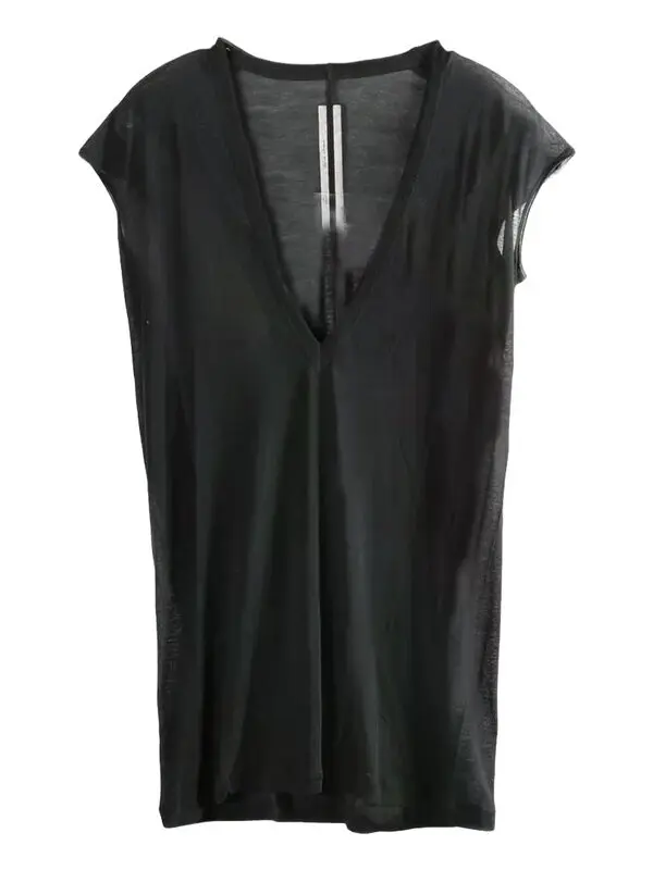 Rick Owens V-neck T-shirt - Black