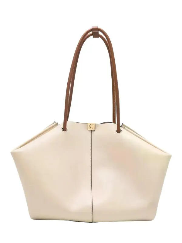 COCCINELLE Kamy Leather Tote Bag - Neutrals
