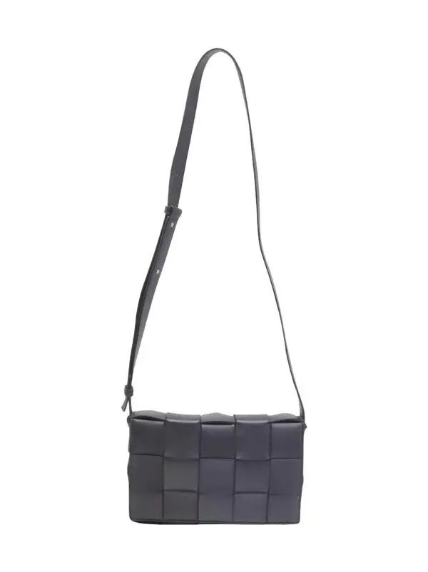 Bottega Veneta Cassette Woven Cross Body Bag - Black