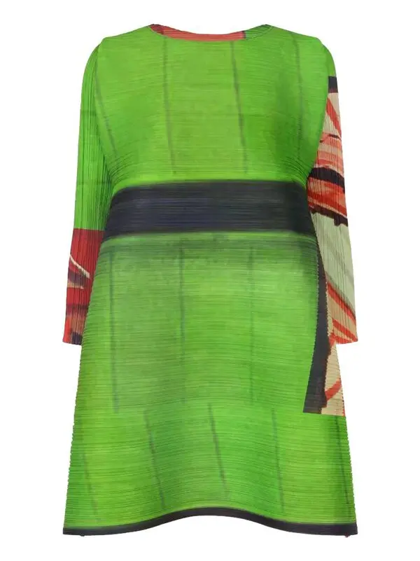Issey Miyake City Collage Tunic - Green