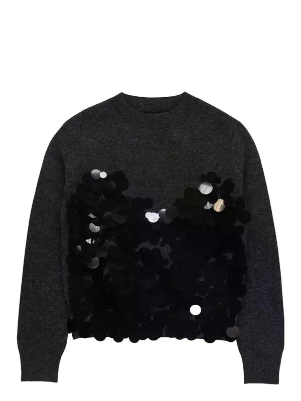 Sacai Sequin Embellished Sweater - Grey