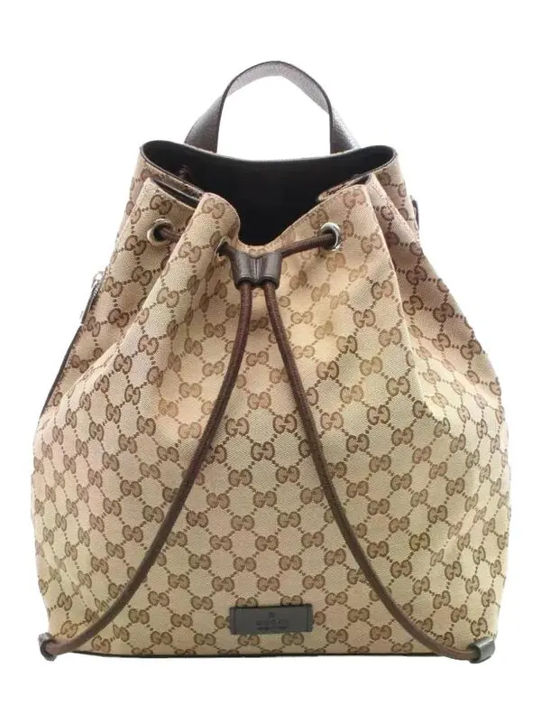 Gucci 2000-2015 Gg Canvas Backpack - Brown