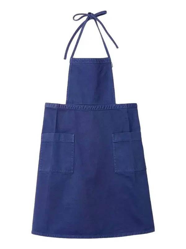 Miu Miu Garment-dyed Gabardine Apron - Blue
