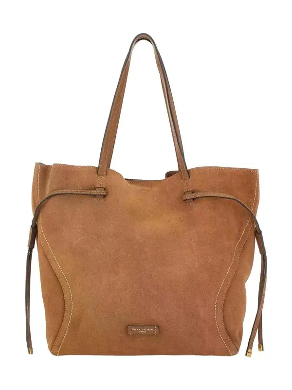 GIANNI CHIARINI Violette Suede Shoulder Bag - Brown