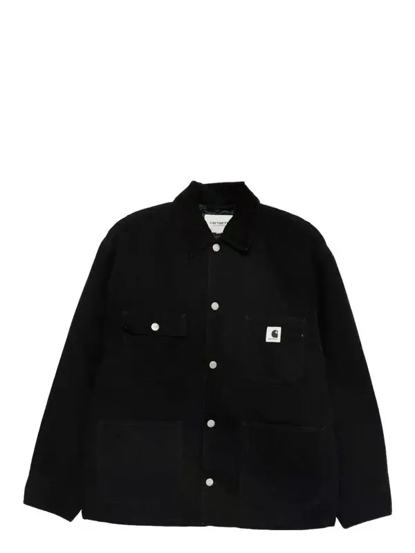 Carhartt Work In Progress Buttoned Logo-patch Jacket - Black