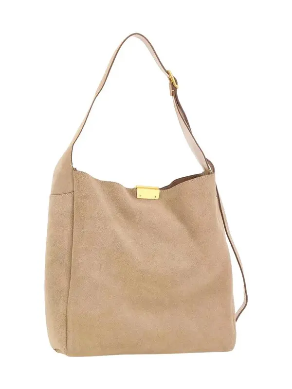 GIANNI CHIARINI Luz Suede Shoulder Bag - Neutrals