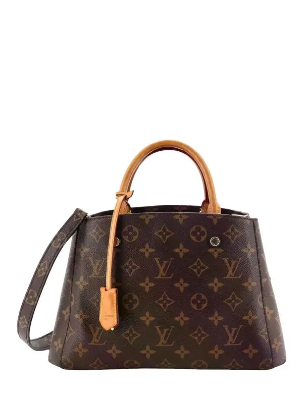 LOUIS VUITTON Montaigne Handbag Monogram Canvas Bb Satchel - Brown
