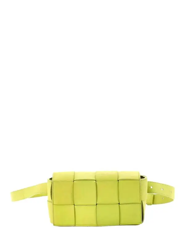 Bottega Veneta Cassette Maxi Intrecciato Leather Belt Bag - Green