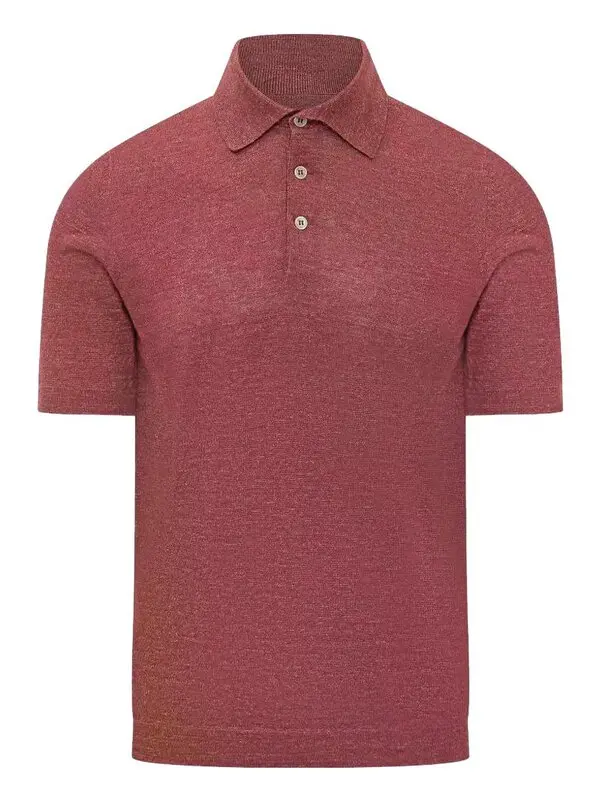 Brunello Cucinelli Buttoned Polo Shirt - Red