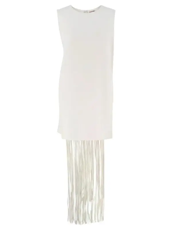 Alexis Fringed Dress - White