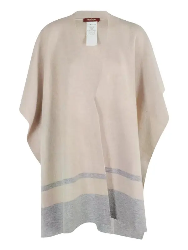Max Mara Salato Striped Cape - Neutrals