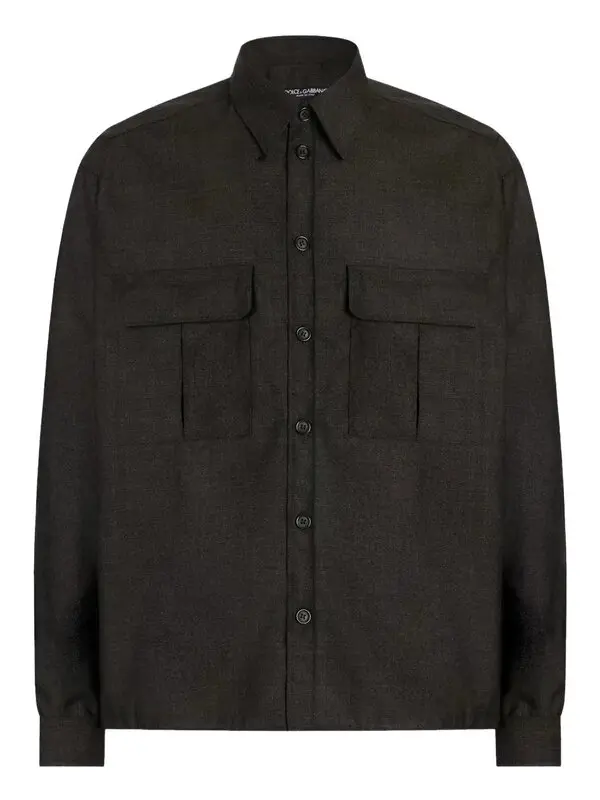 Dolce & Gabbana Virgin Wool Shirt - Brown