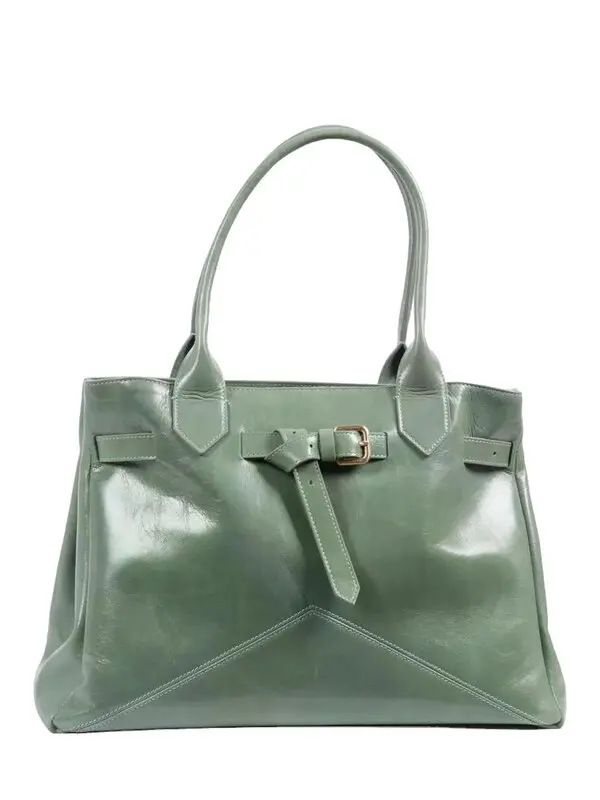 BALLANTYNE Leather Tote Bag - Green