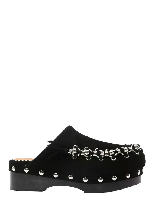 Toga Chain-detail Studded Mules - Black