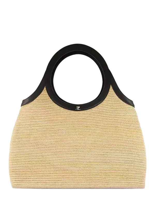 COURREGES Holy Raffia Tote - Neutrals