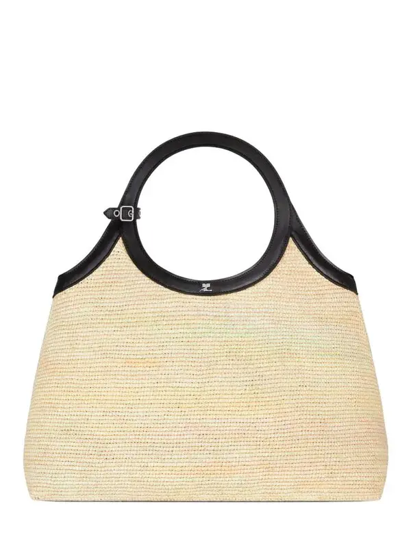 COURREGES Holy Raffia Tote - Neutrals