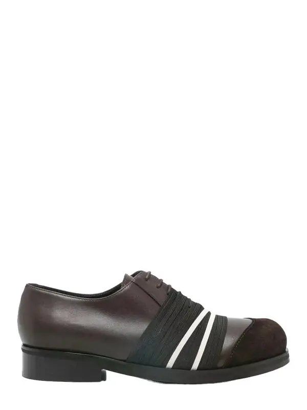 STEFAN COOKE Elastic-detail Biker Derby Shoes - Brown