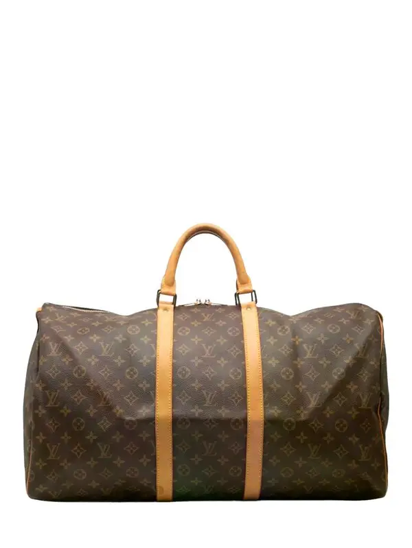 LOUIS VUITTON 1991 Monogram Keepall 55 Travel Bag - Brown
