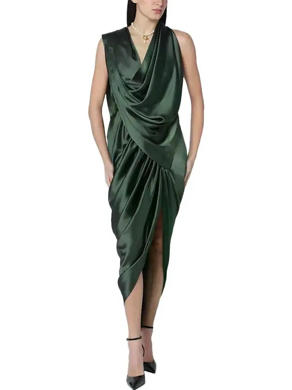 VIVIENNE WESTWOOD Draped Split Dress - Green