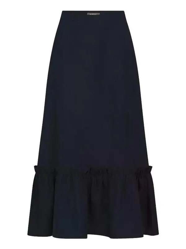 N.peal Sofia Ruffle Long Skirt - Blue